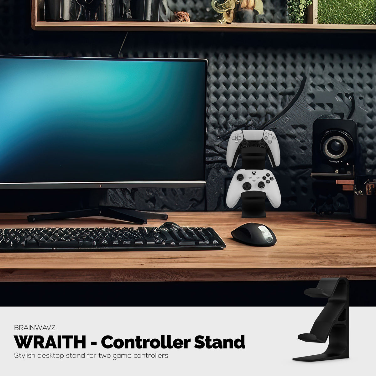 The Wraith - Dual Game Controller Stand for Desk - Universal Design Fo ...
