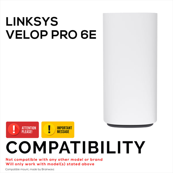 Screwless Wall Mount for Linksys Velop Pro 6E (AXE5400) Wifi Mesh Rout ...