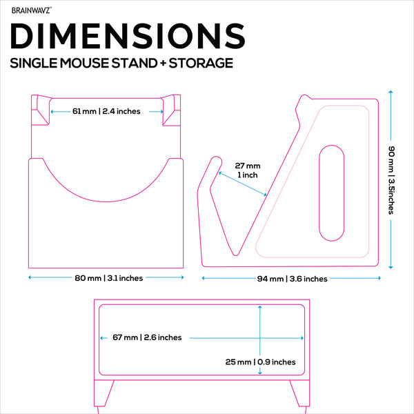 Desktop PC Mouse Stand Holder with Stationary Pen Holder, For Gaming ...