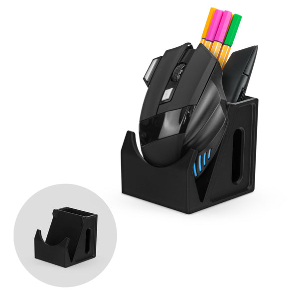Desktop PC Mouse Stand Holder with Stationary Pen Holder, For Gaming ...