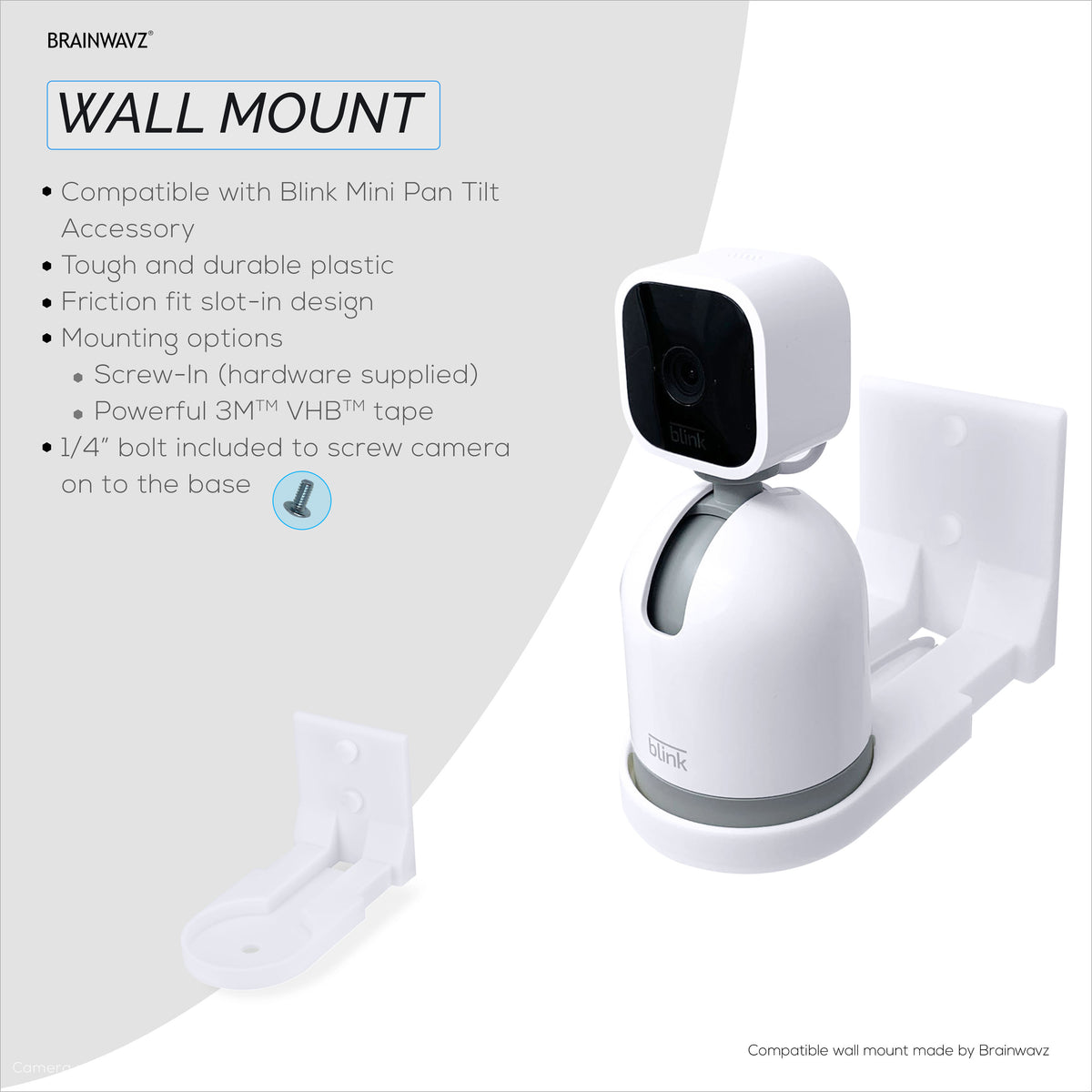 Screwless Wall Mount for Blink Mini Pan Tilt Camera, Easy to Install H ...