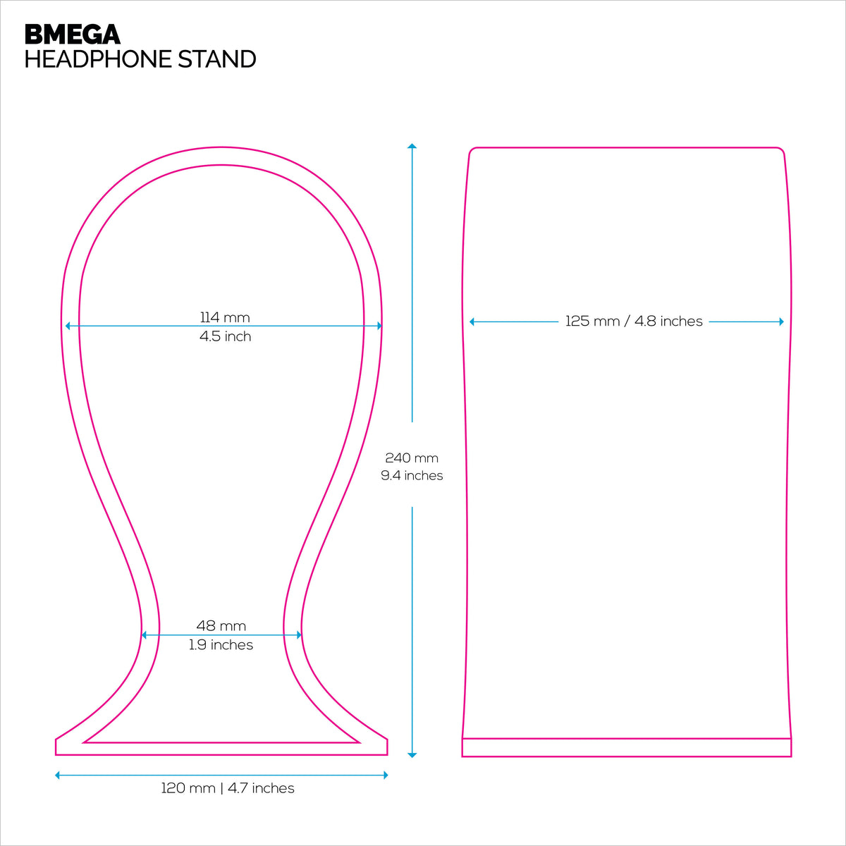 The BMEGA Headphone Stand - Suitable for All Headsets - Brainwavz Audio