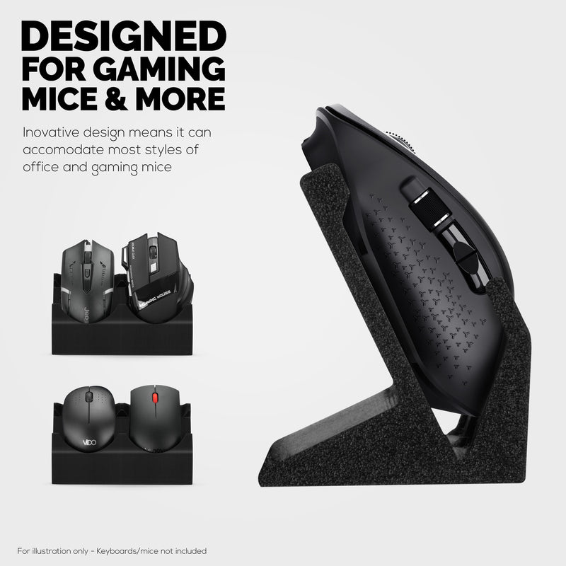 Desktop Dual PC Mouse Stand Holder, Suitable for Small Or Large Gaming ...