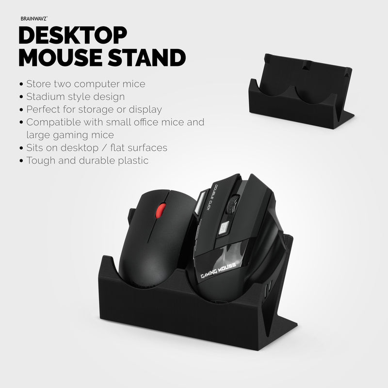 Desktop Dual PC Mouse Stand Holder, Suitable for Small Or Large Gaming ...