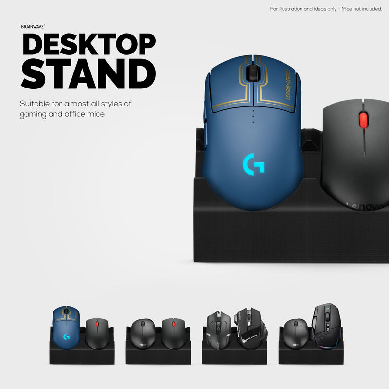 Desktop Dual PC Mouse Stand Holder, Suitable for Small Or Large Gaming ...