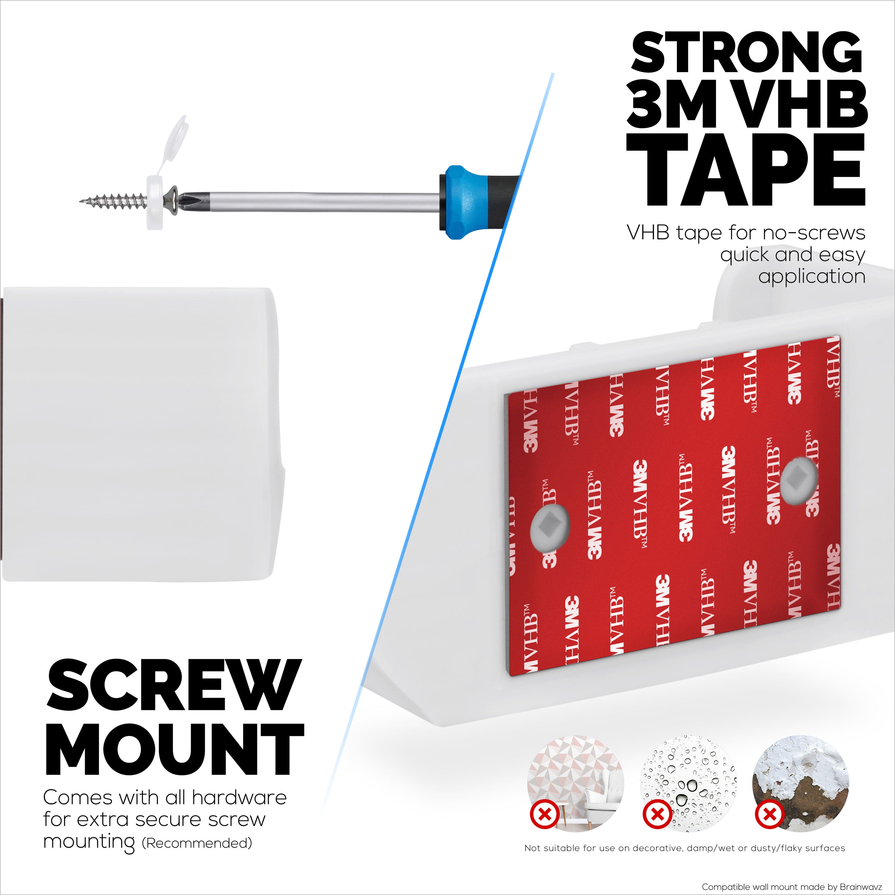 Eero Pro 6 BECEMURU Stability ABS Wall Mount Protective Router Bracket ...