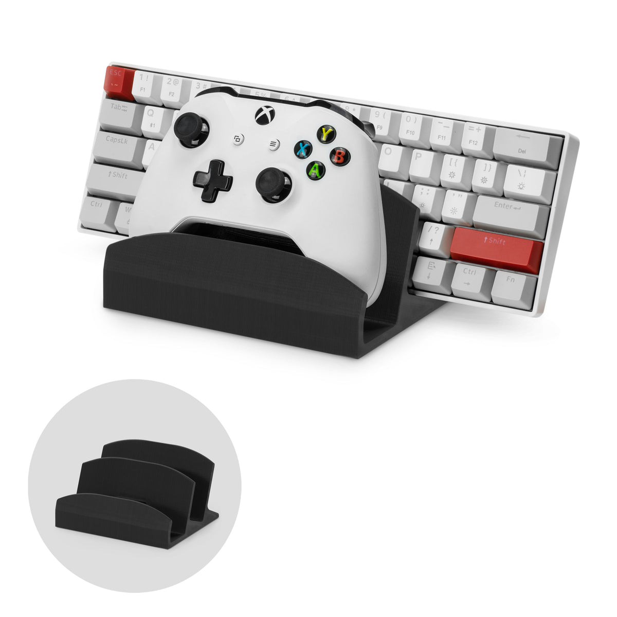 Keyboard Stand & Game Controller Holder Stand For Desktops, Reduce Clu ...