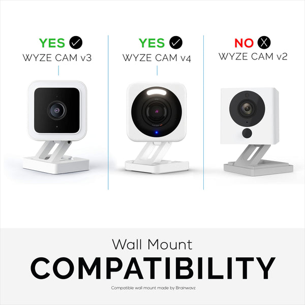 Wyze Cam V3 & V4 (3 Pack) Adhesive Wall Mount - Easy To Install, No Sc ...