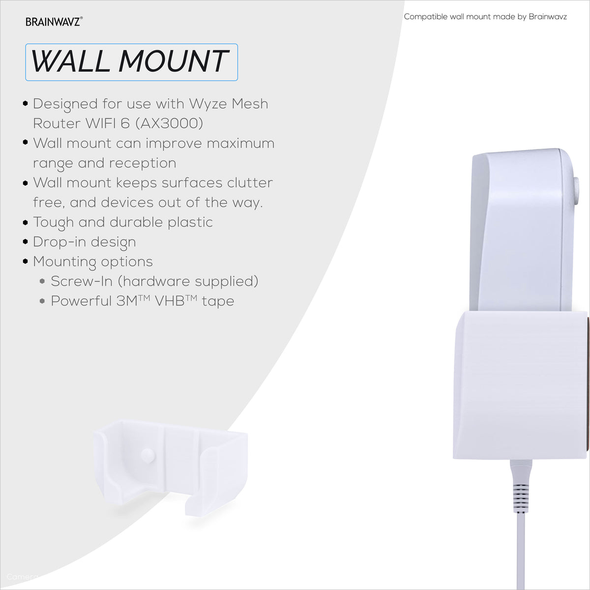 Wall Mount for Wyze AX3000 Dual-Band Wi-Fi 6 Mesh WIFI mesh routers ...