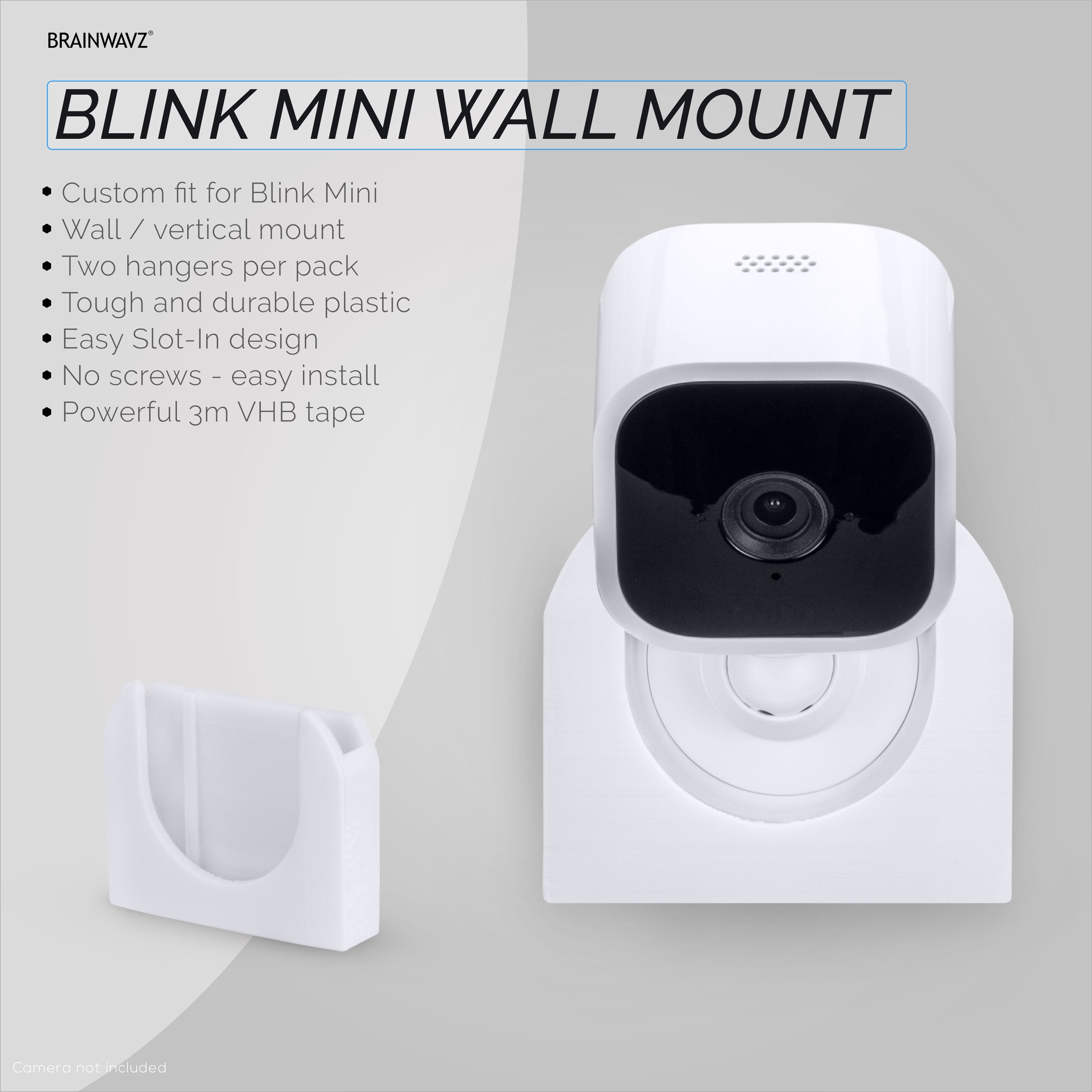 Blink Mini Camera Adhesive Wall Mount Holder - Easy to Install - 2 Pac ...