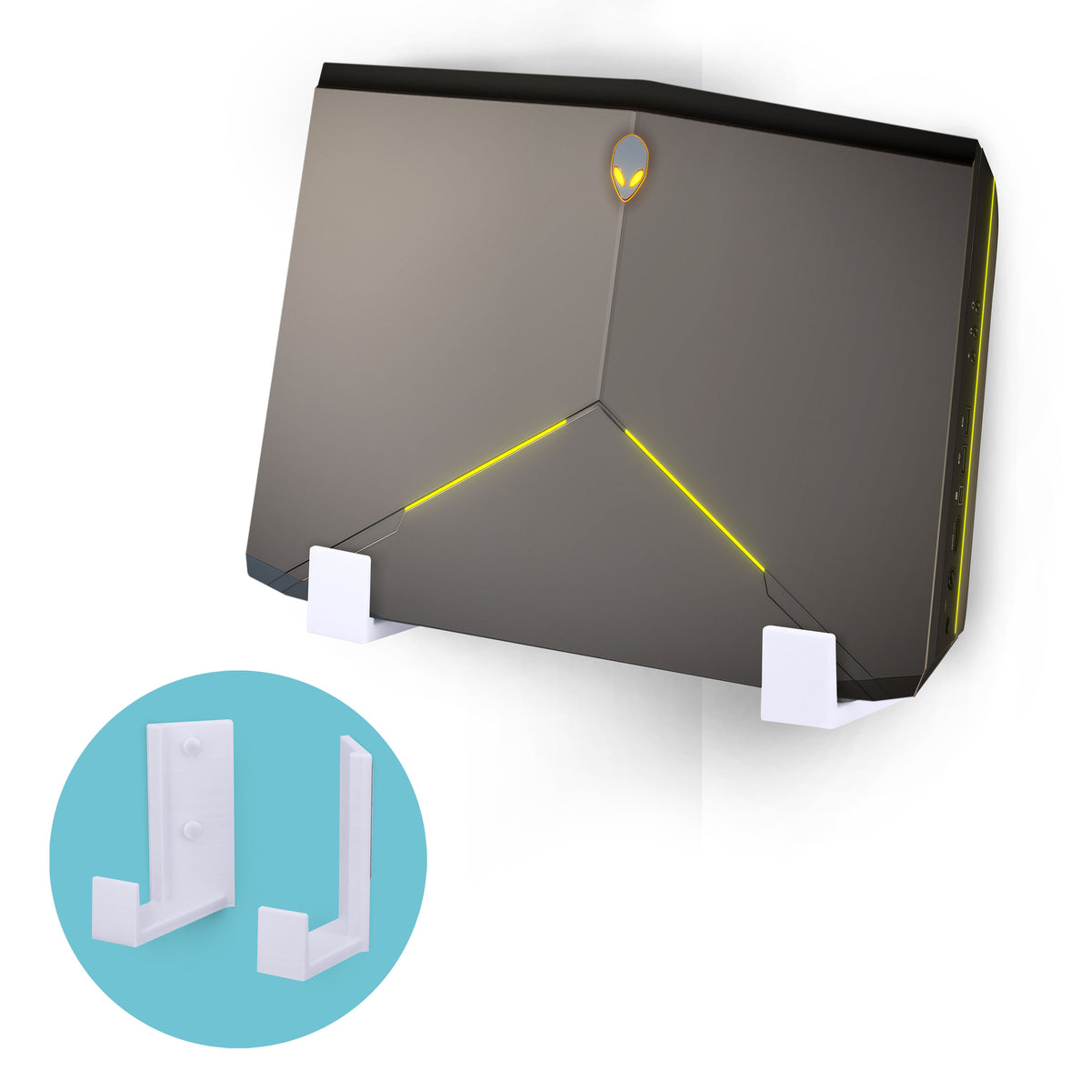 2.5" Corner Mount Device Wall Hanger for Routers, Laptops, Modem, Mesh ...