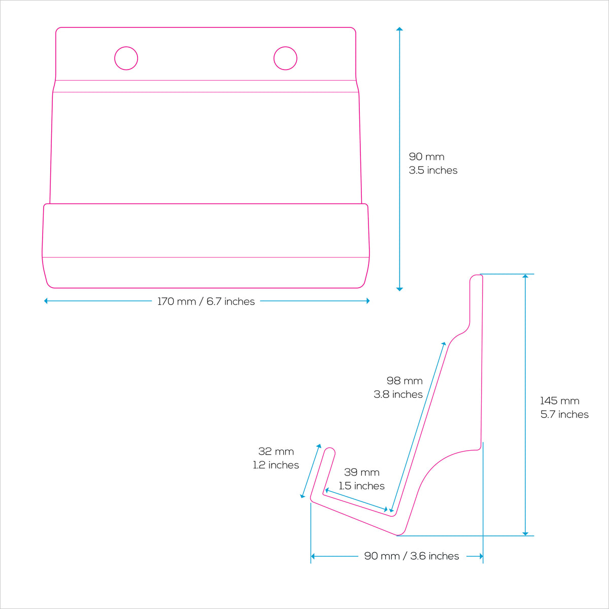 Large Computer Keyboard Desktop Stand- Store Two Keyboards, Full Size ...