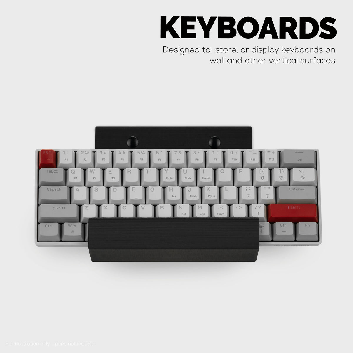 Large Computer Keyboard Desktop Stand- Store Two Keyboards, Full Size ...
