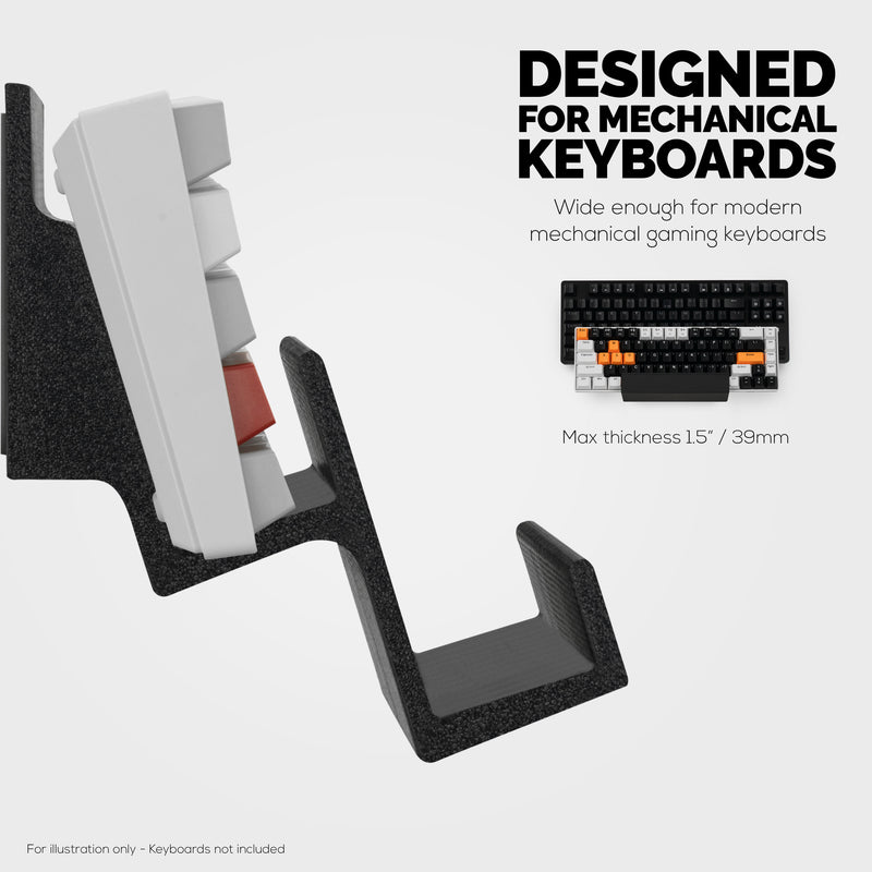 Wall Mounted Dual Keyboard Organizer, Suitable for Small Gaming ...