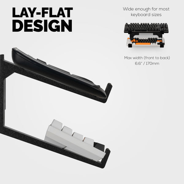 Wall Mounted Dual Keyboard Organizer, Suitable for Small Gaming ...