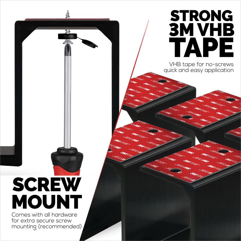 Twin Under Desk Laptop & Device Mount, Adhesive & Screw In, Devices ...