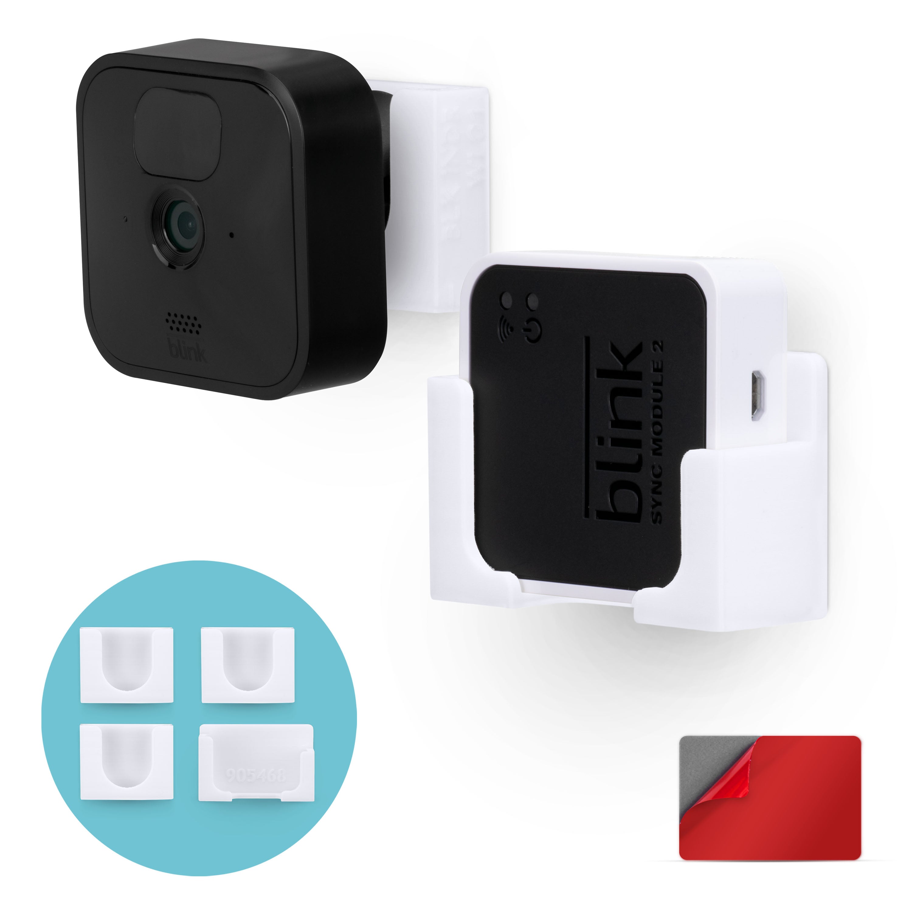 Adhesive Blink Outdoor Indoor (3rd Gen) & Sync Module Camera Mount, 3 ...