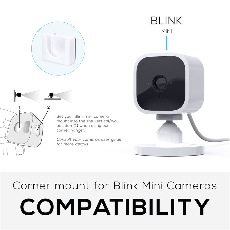 2-Pack Corner Wall Mount For Blink MIni Security Camera, Adhesive ...