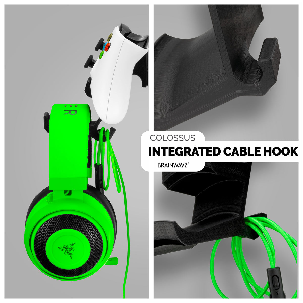 The Colossus - Headphone and Universal Game Controller Hanger - Adhesi ...