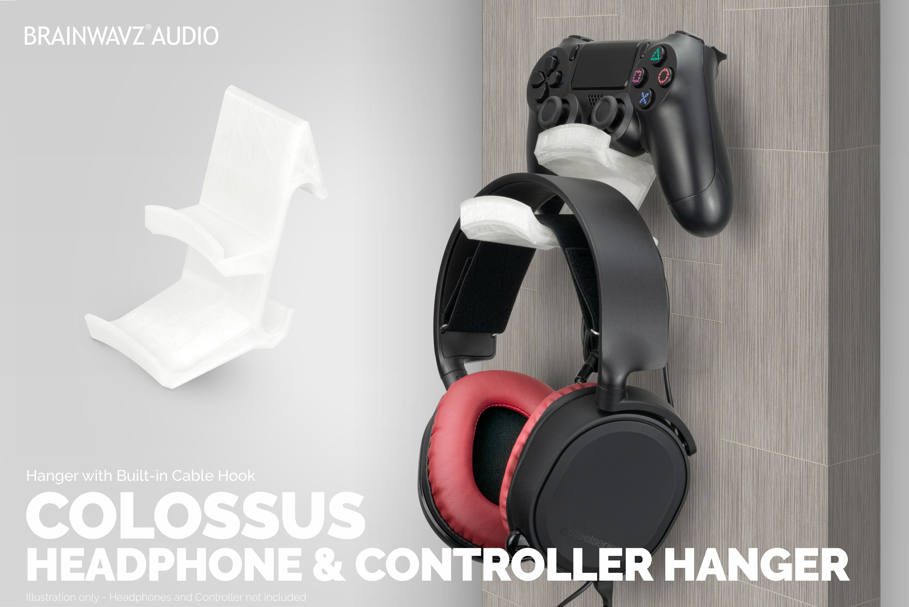 The Colossus - Headphone and Universal Game Controller Hanger - Adhesi ...