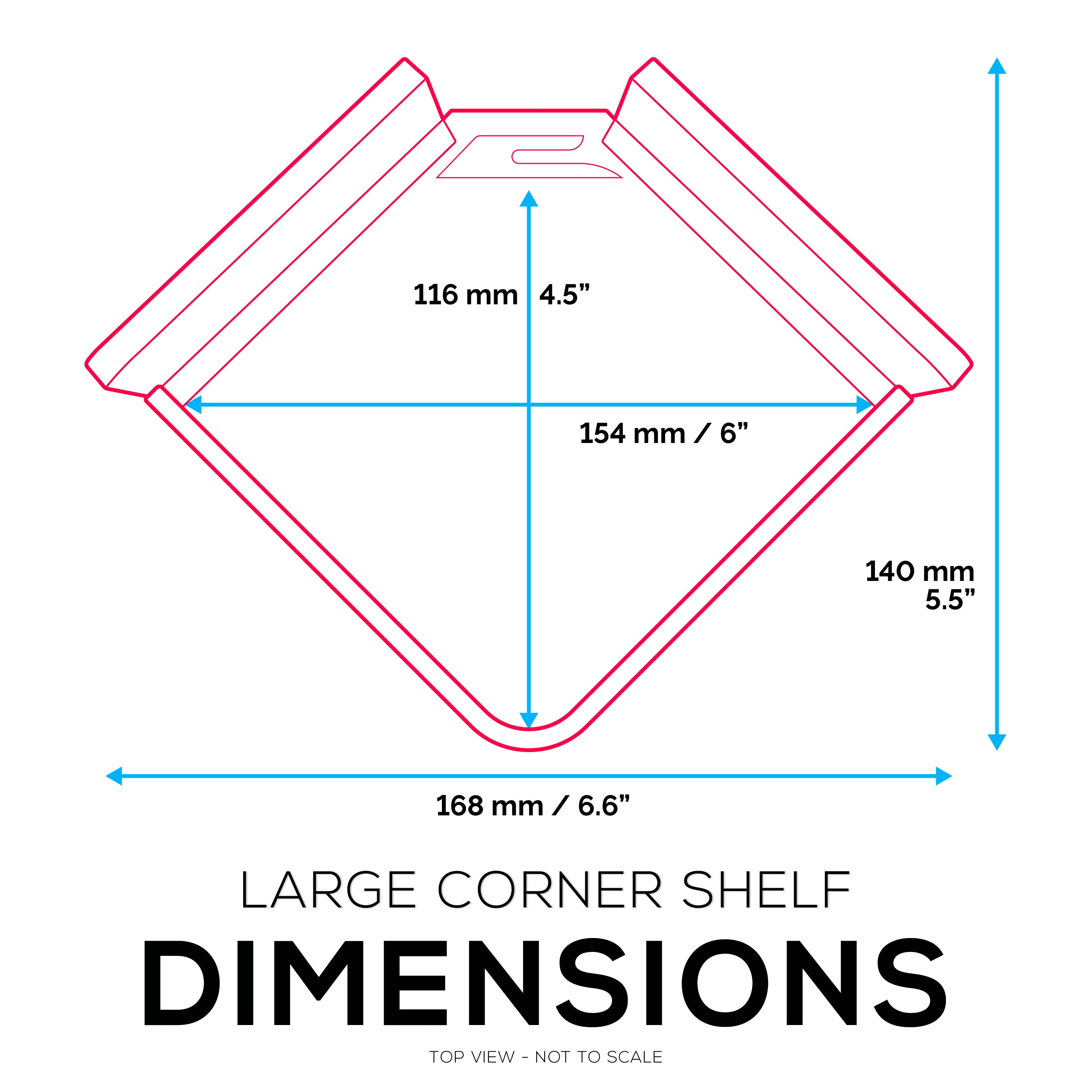 corner shelf dimensions