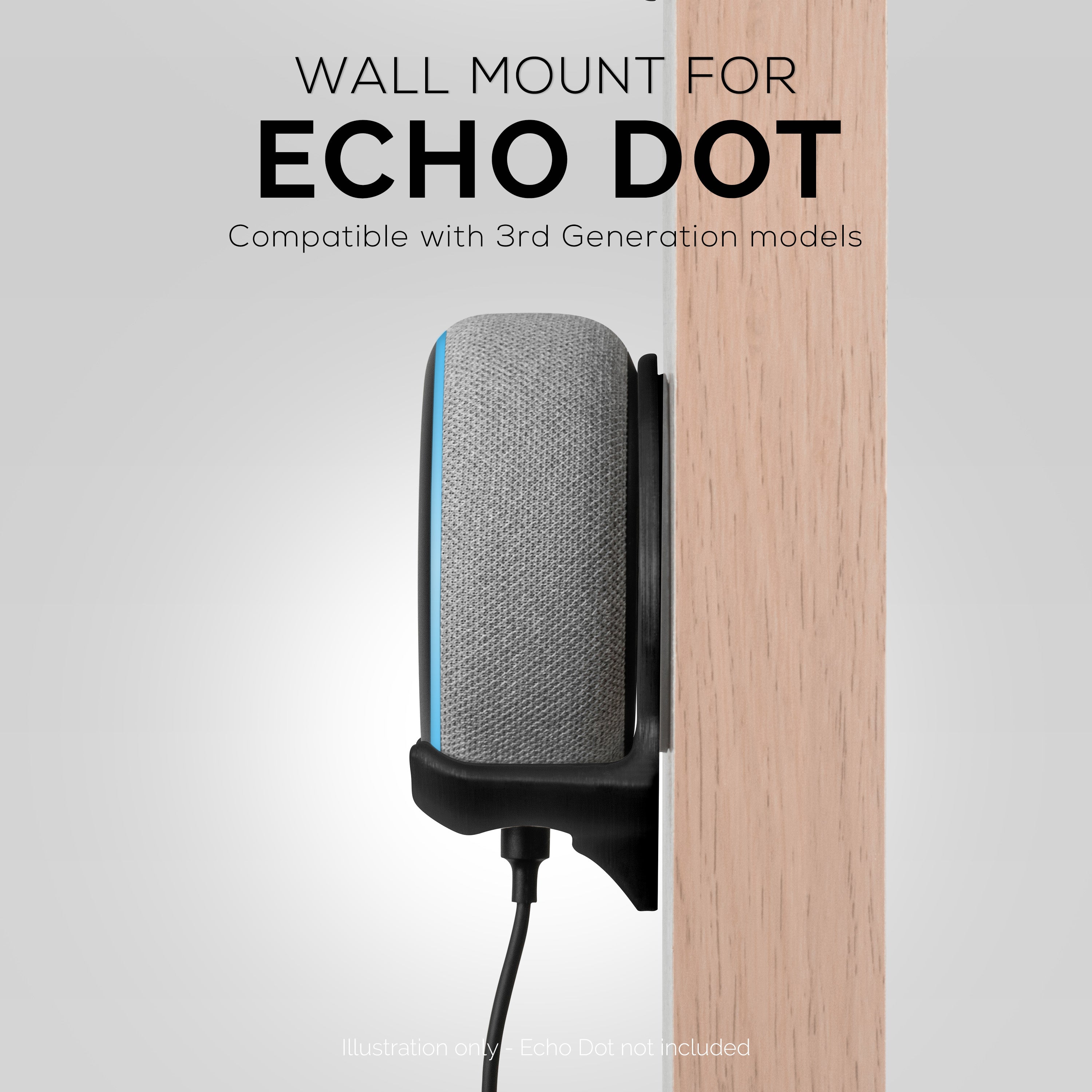 Echo Dot Adhesive Wall Mount Holder Bracket - Brainwavz Audio
