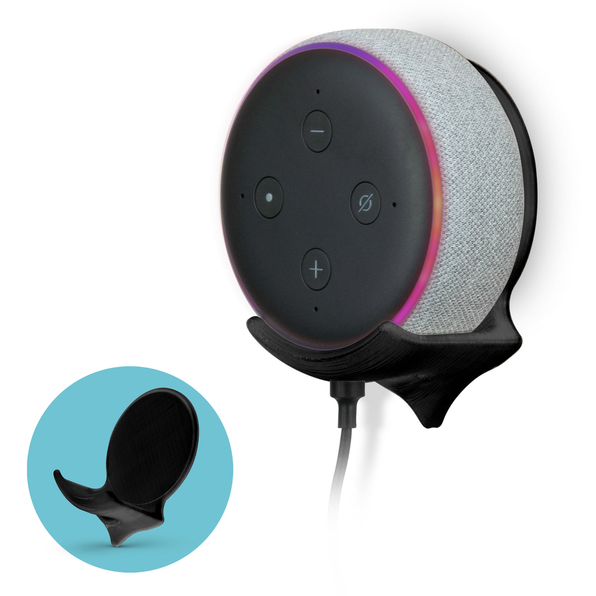 Echo Dot Adhesive Wall Mount Holder Bracket - Brainwavz Audio