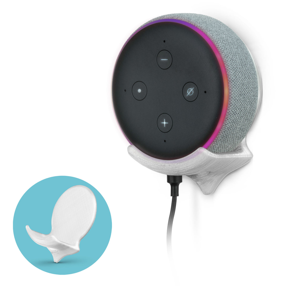 Echo Dot Adhesive Wall Mount Holder Bracket - Brainwavz Audio