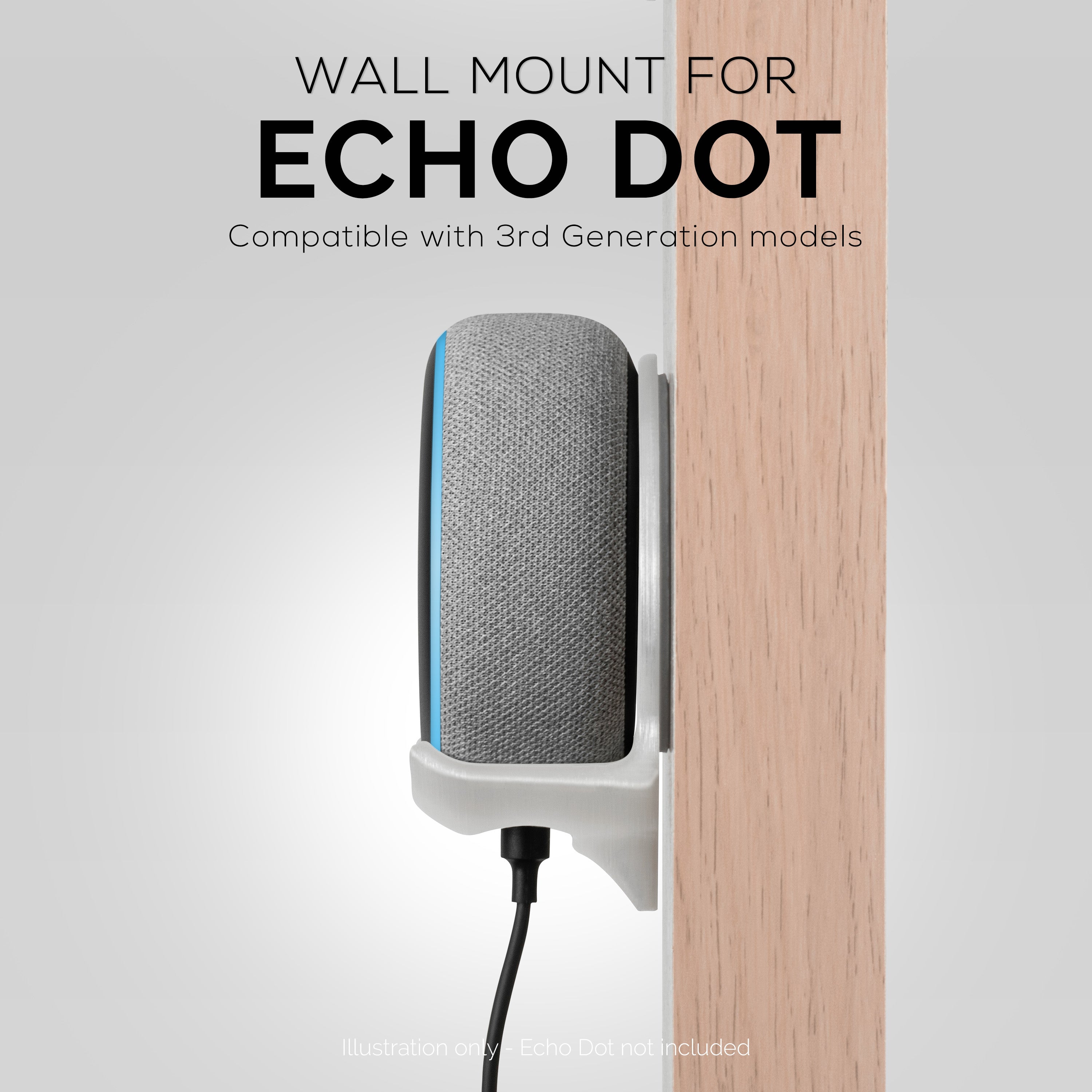 Echo Dot Adhesive Wall Mount Holder Bracket - Brainwavz Audio
