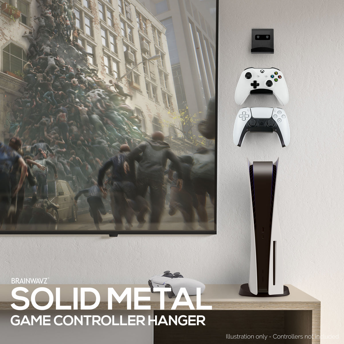Metal Controller Holder Stand Wall Mount for Xbox, PS5, PS4, PC & More ...