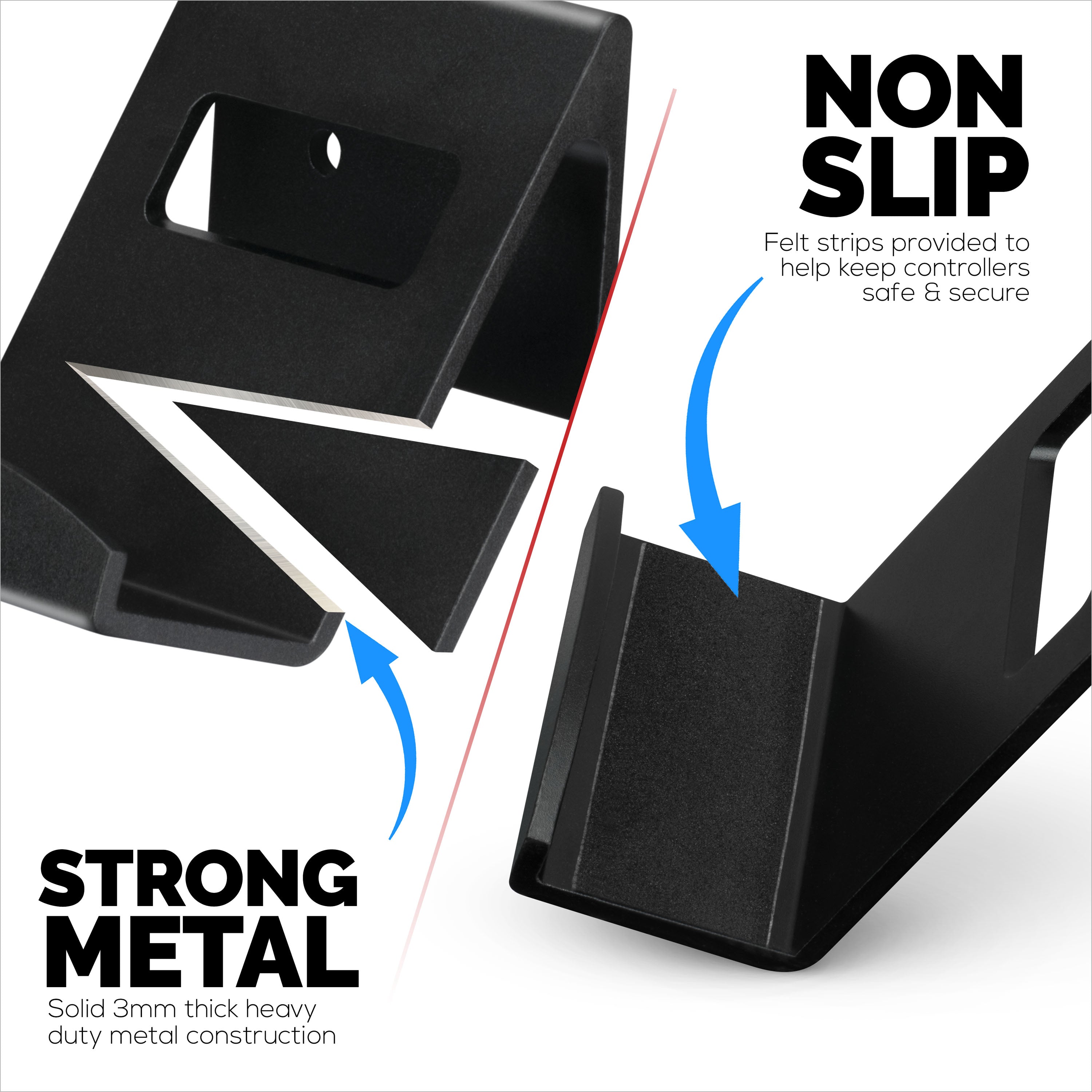 Metal Controller Holder Stand Wall Mount for Xbox, PS5, PS4, PC & More ...