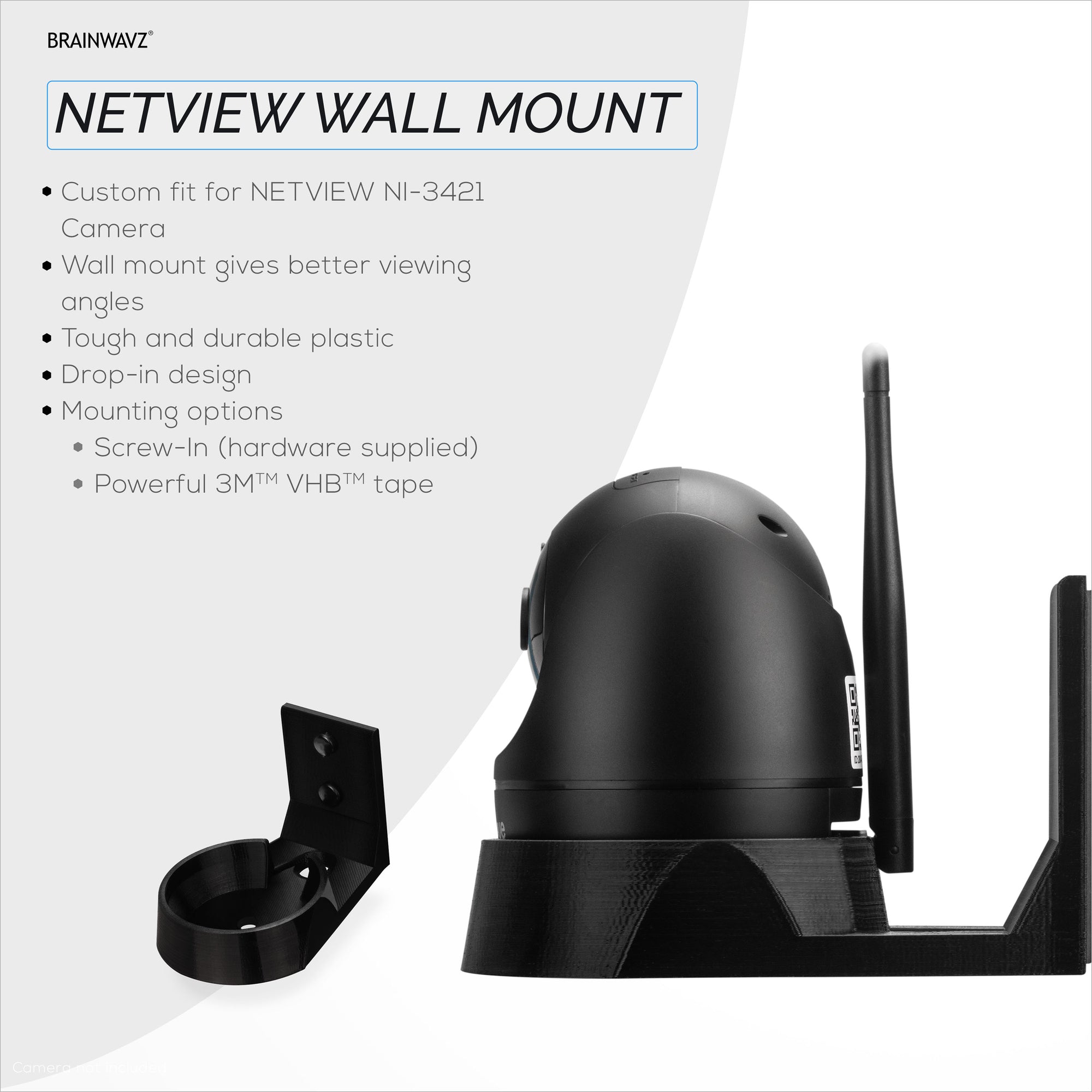 Wall Mount for NETVUE Indoor Camera (NI-3421) - Brainwavz Audio