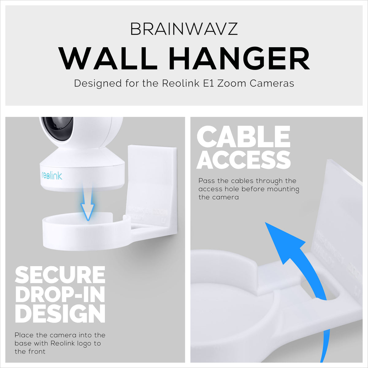 Wall Mount for Reolink E1 Zoom Security Camera - Easy to Install Adhes ...
