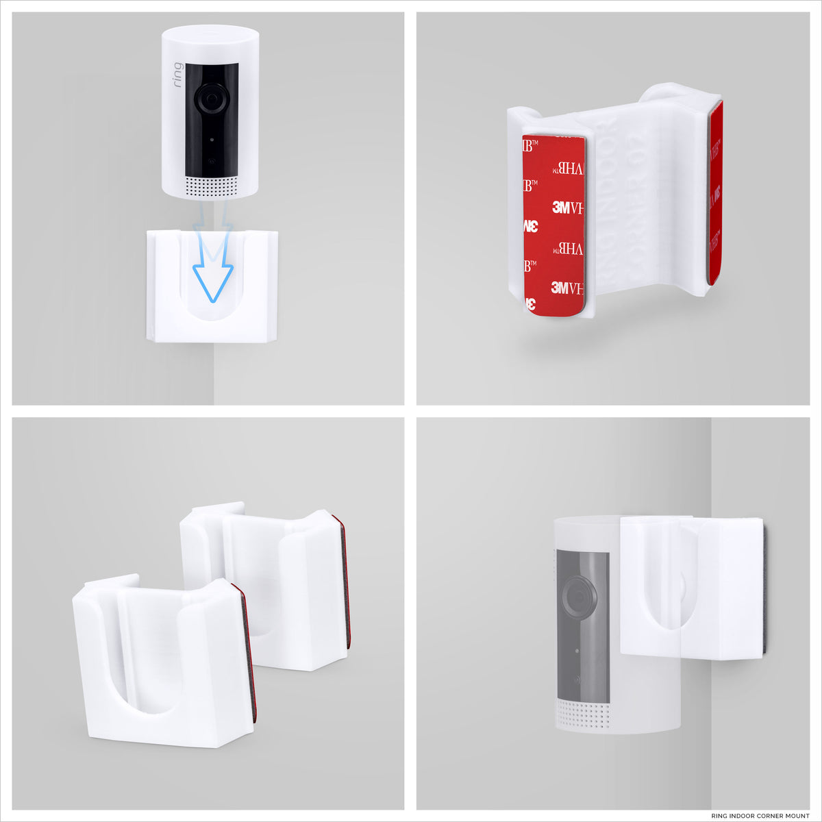 Corner Wall Mount For Ring Indoor (2 Pack) Security Camera - Adhesive ...