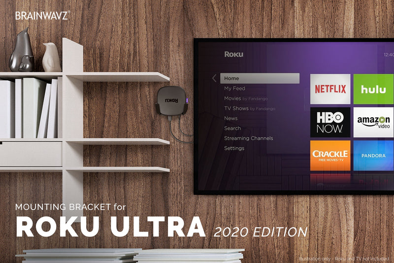 Roku Ultra 2020 Mount with VHB Tape, Screwless, No Tools, Wall & TV ...
