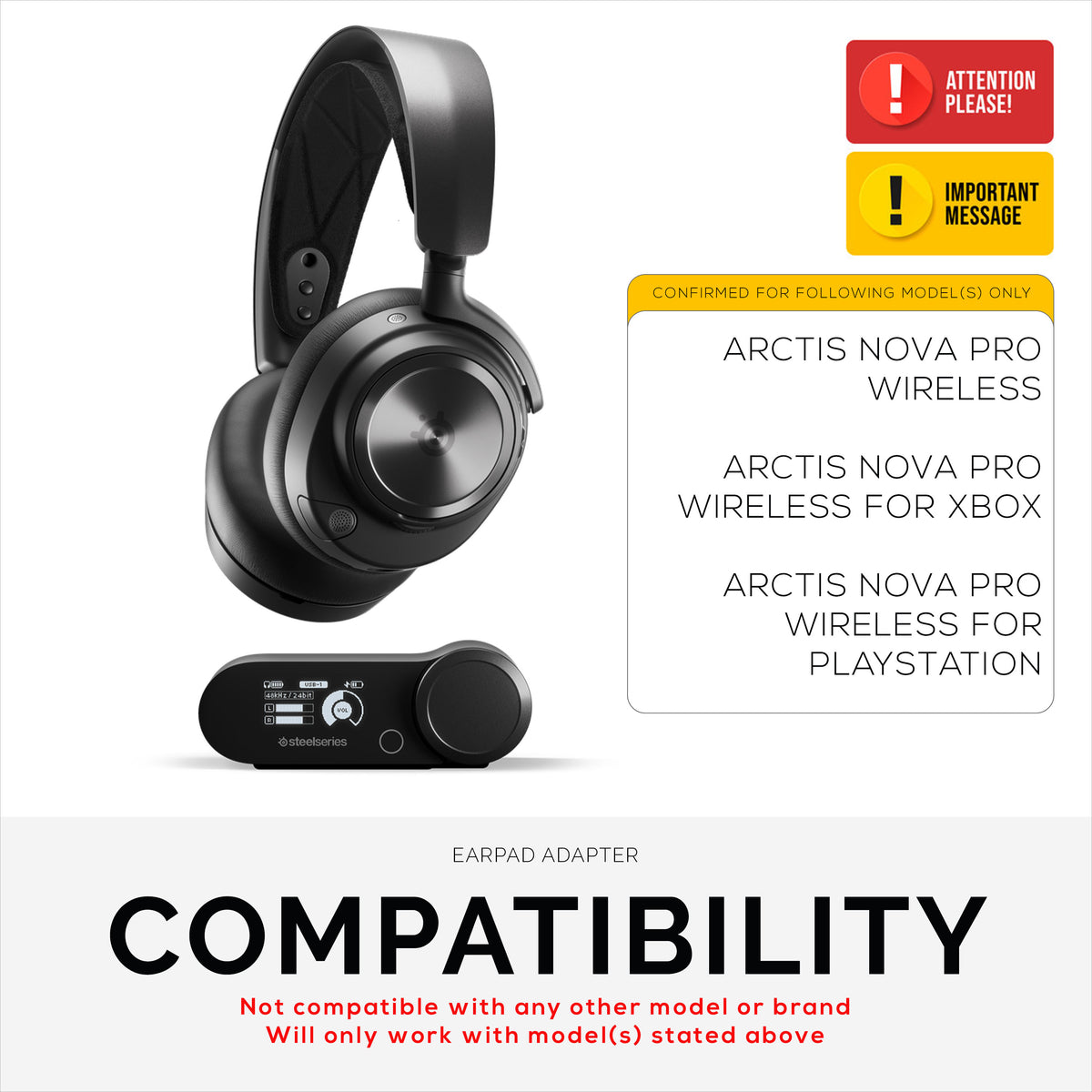 Earpads Adapter Ring For Steelseries Arctis Nova Pro Wireless Gaming H ...