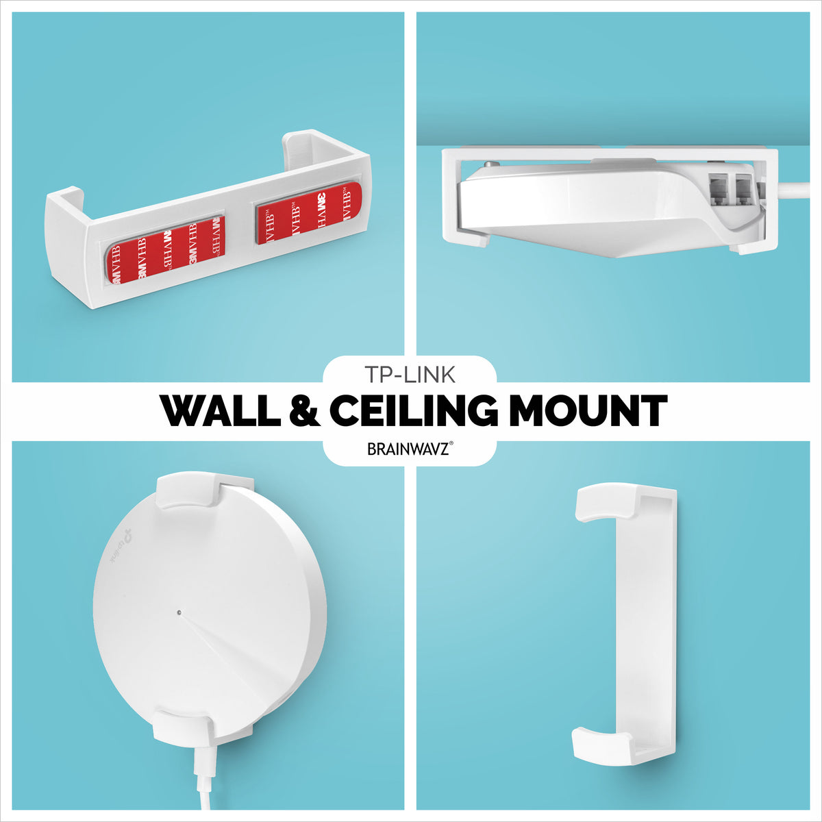 TP-Link Deco M5 & P7 Wall & Ceiling Mount Adhesive Bracket, Easy to In ...