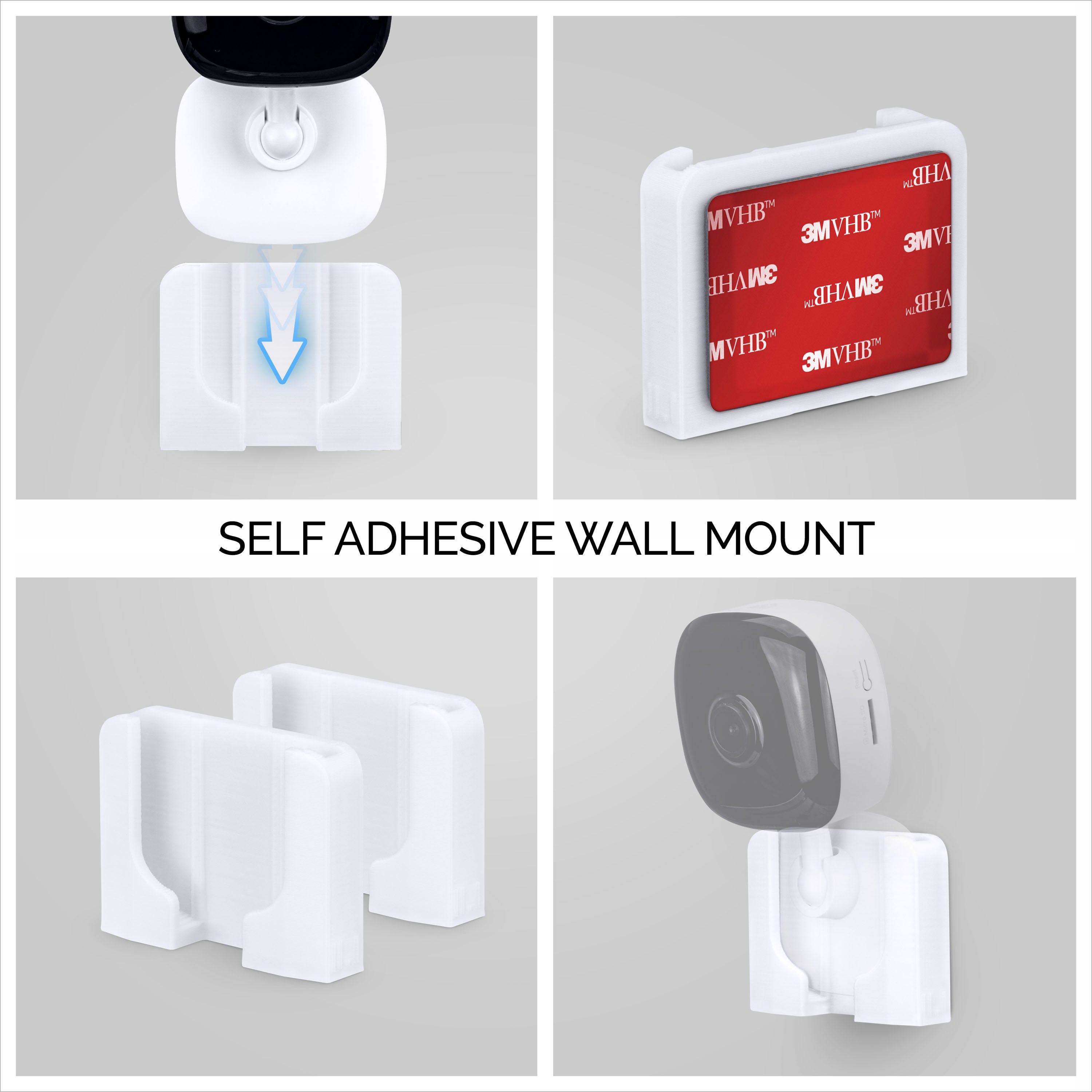 Wall Mount for Kasa KC100, KC105, EC60 (2 Pack), Adhesive Holder for TP ...