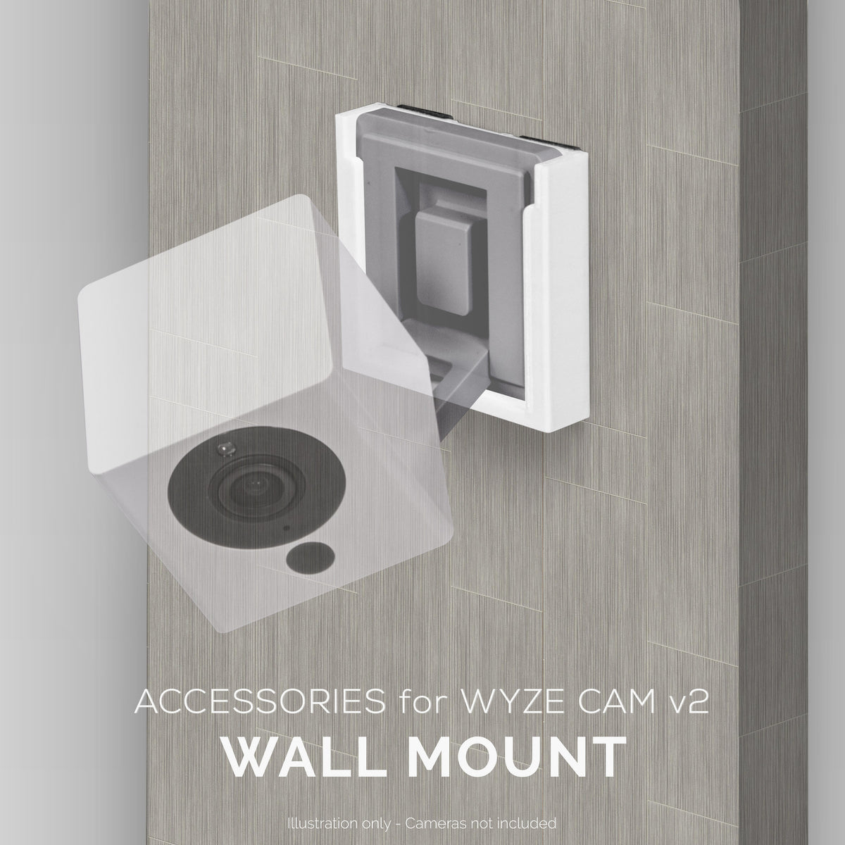 Wyze Cam v2 (3 Pack) Wall Mount - Adhesive Holder, No Screws or Mess ...