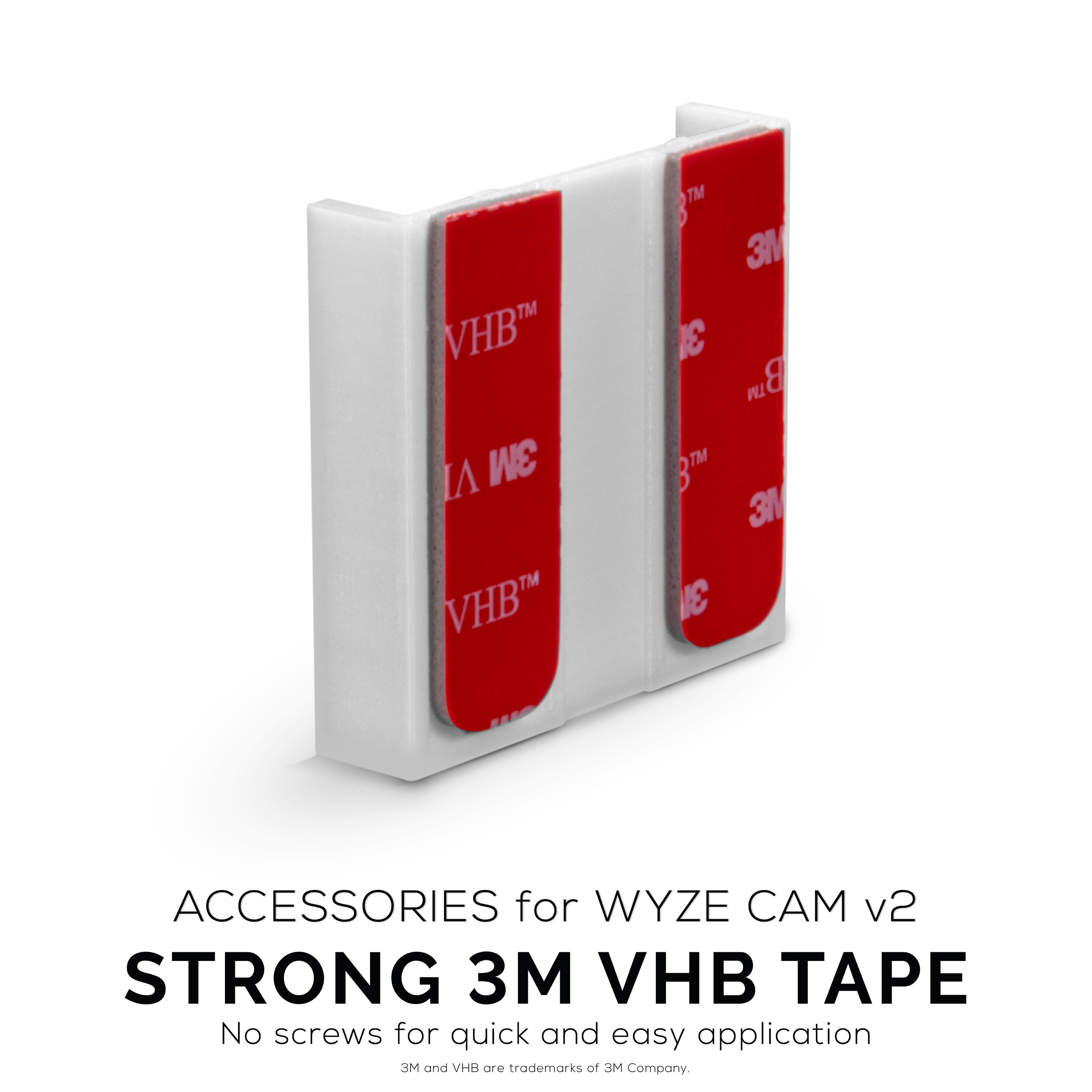 Wyze Cam v2 (3 Pack) Wall Mount - Adhesive Holder, No Screws or Mess ...